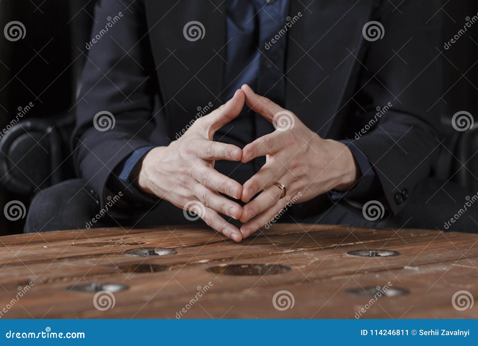 Hands of a Man in a Suit, Close-up. Stock Image - Image of male ...