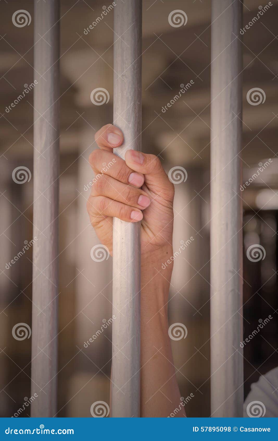 Hands of a Man Try To Get Out from Jail Stock Photo - Image of ...
