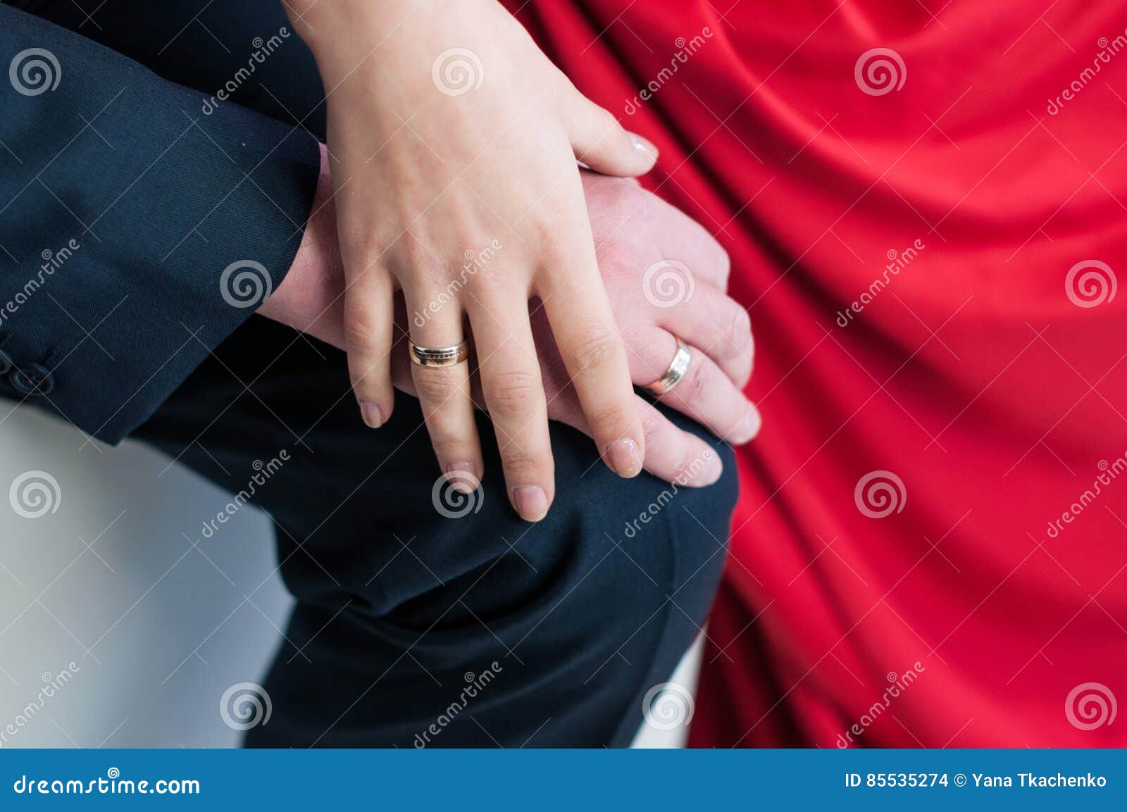 Hands of Married Couple with Rings Stock Photo - Image of finger ...