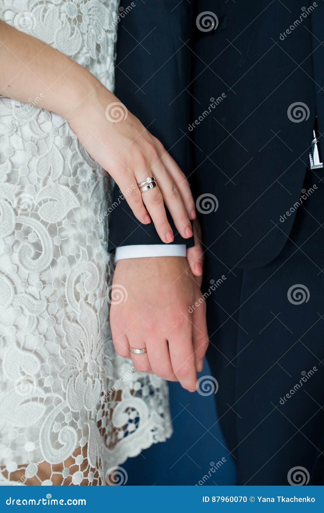 Hands of Married Couple with Rings. Wedding Stock Photo - Image of ...