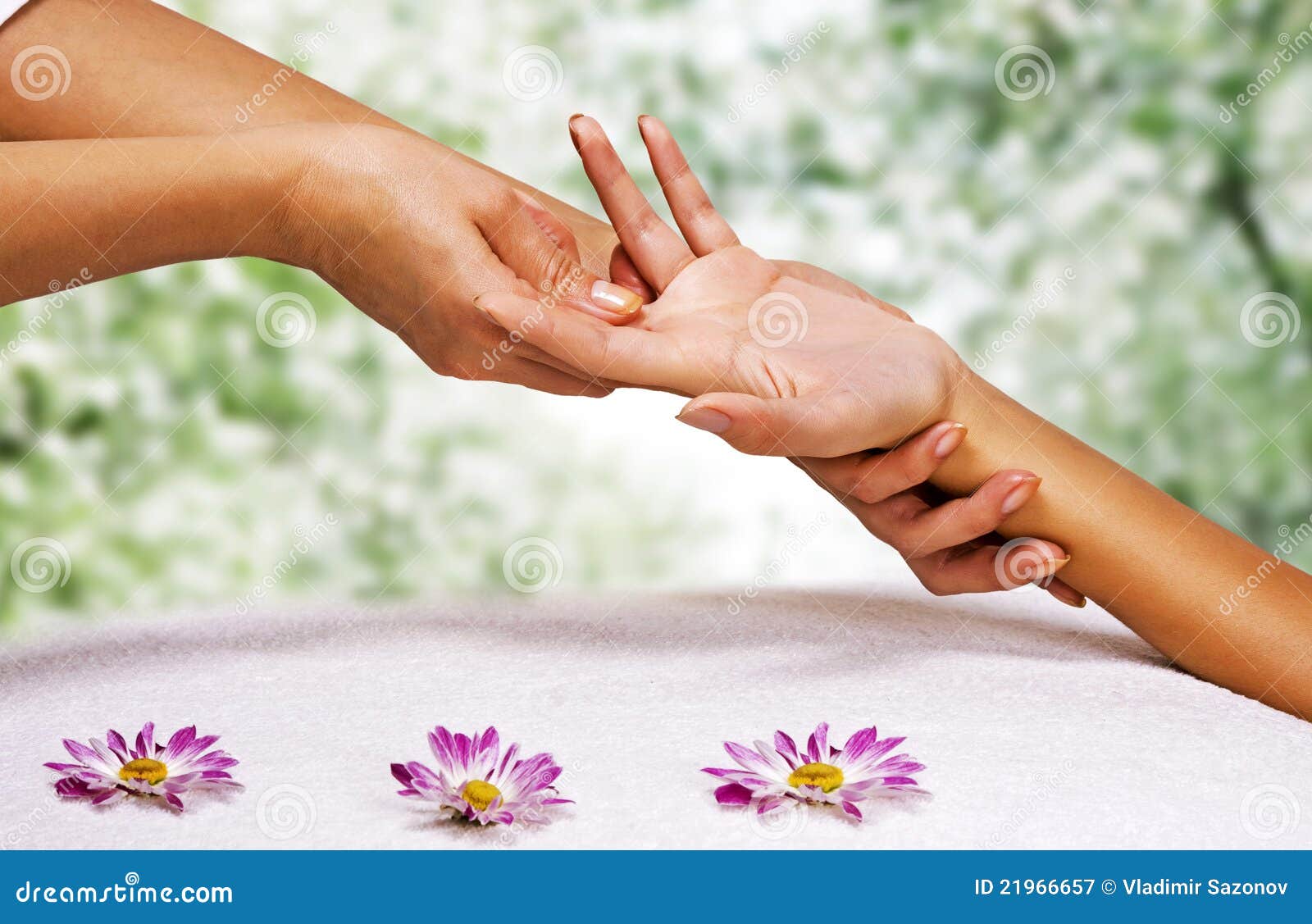 Hands Massage in the Spa Salon Stock Image - Image of physical, finger ...
