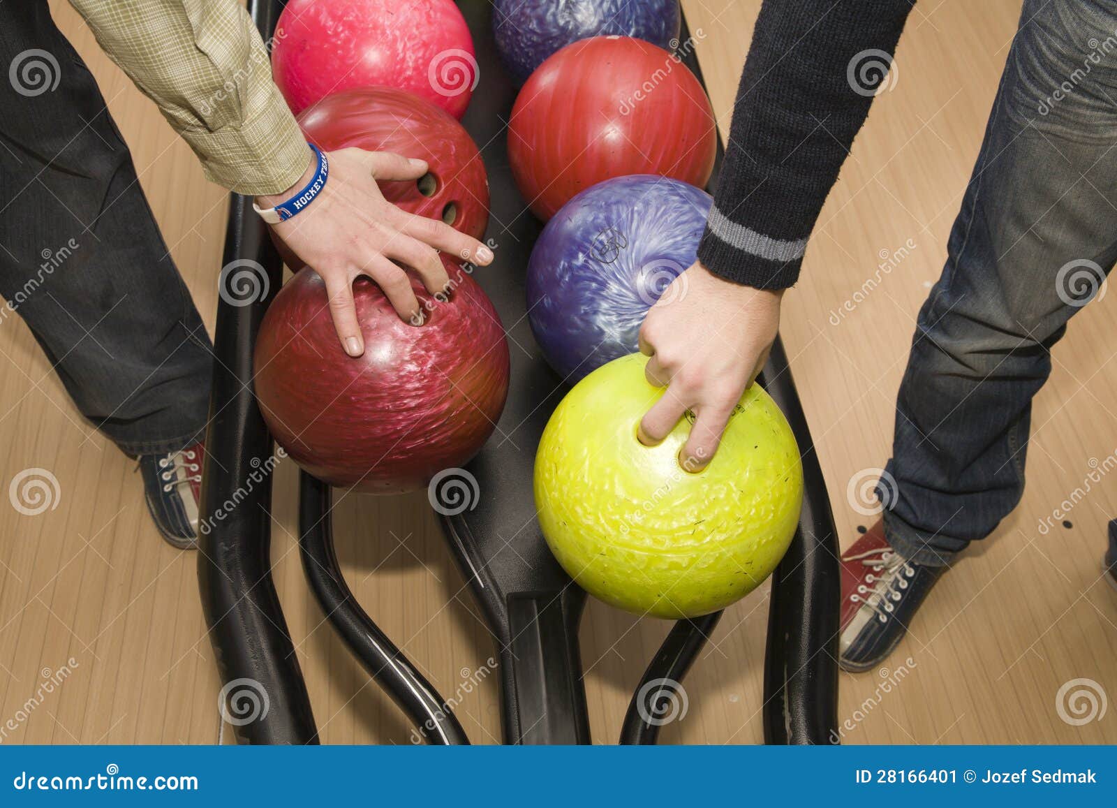 Hands of men by bowling stock image. Image of skittles - 28166401