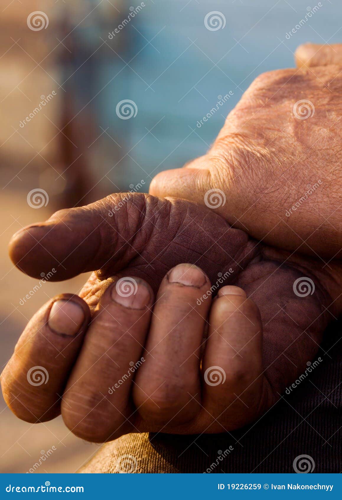 The Hands of Men Resting after a Grueling Work Stock Image - Image of ...