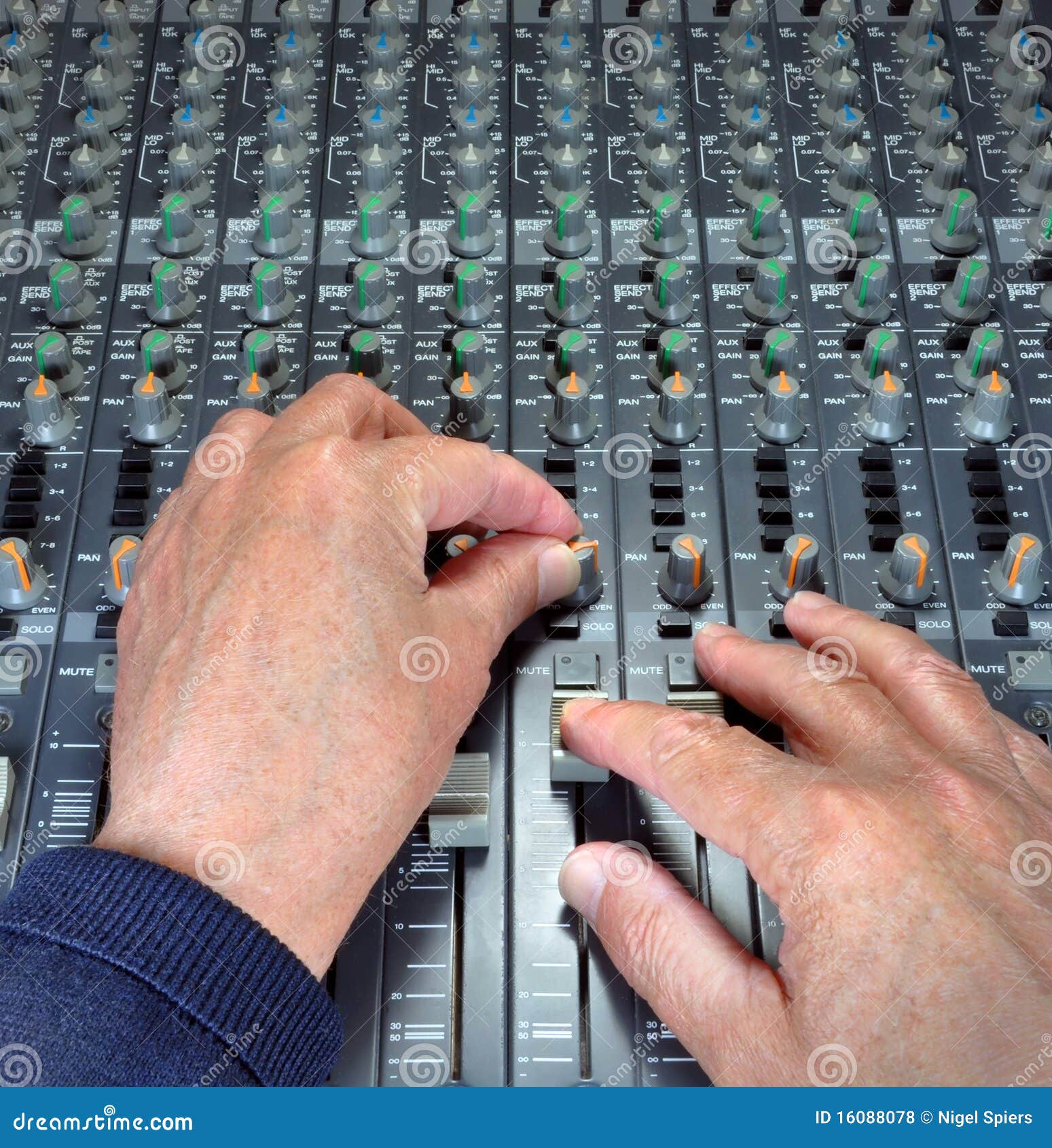 Hands on Mixing stock photo. Image of analogue, colour - 16088078