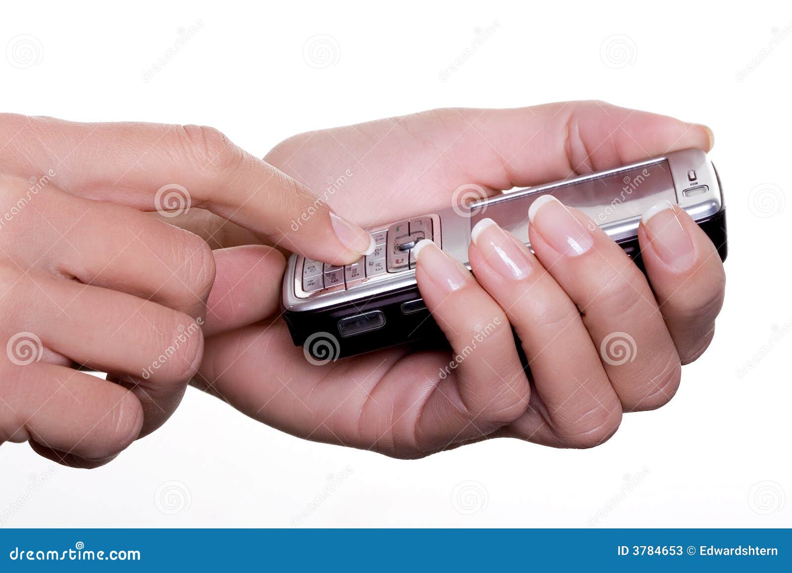 Hands with a mobile phone stock image. Image of finger - 3784653