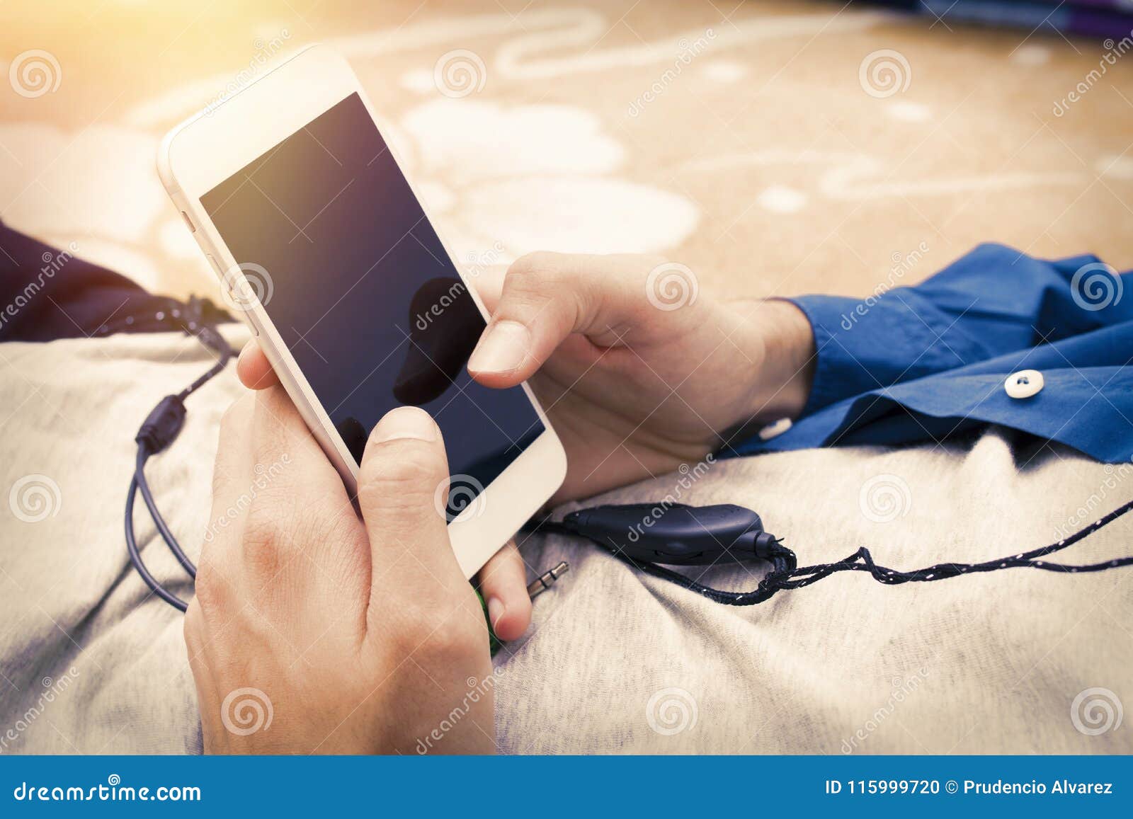 Hands with mobile phone stock photo. Image of cellphone - 115999720