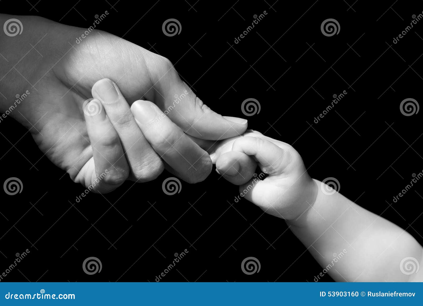 Mother Hands Holding Child Hands So Tightly. Love Concet Royalty-Free ...