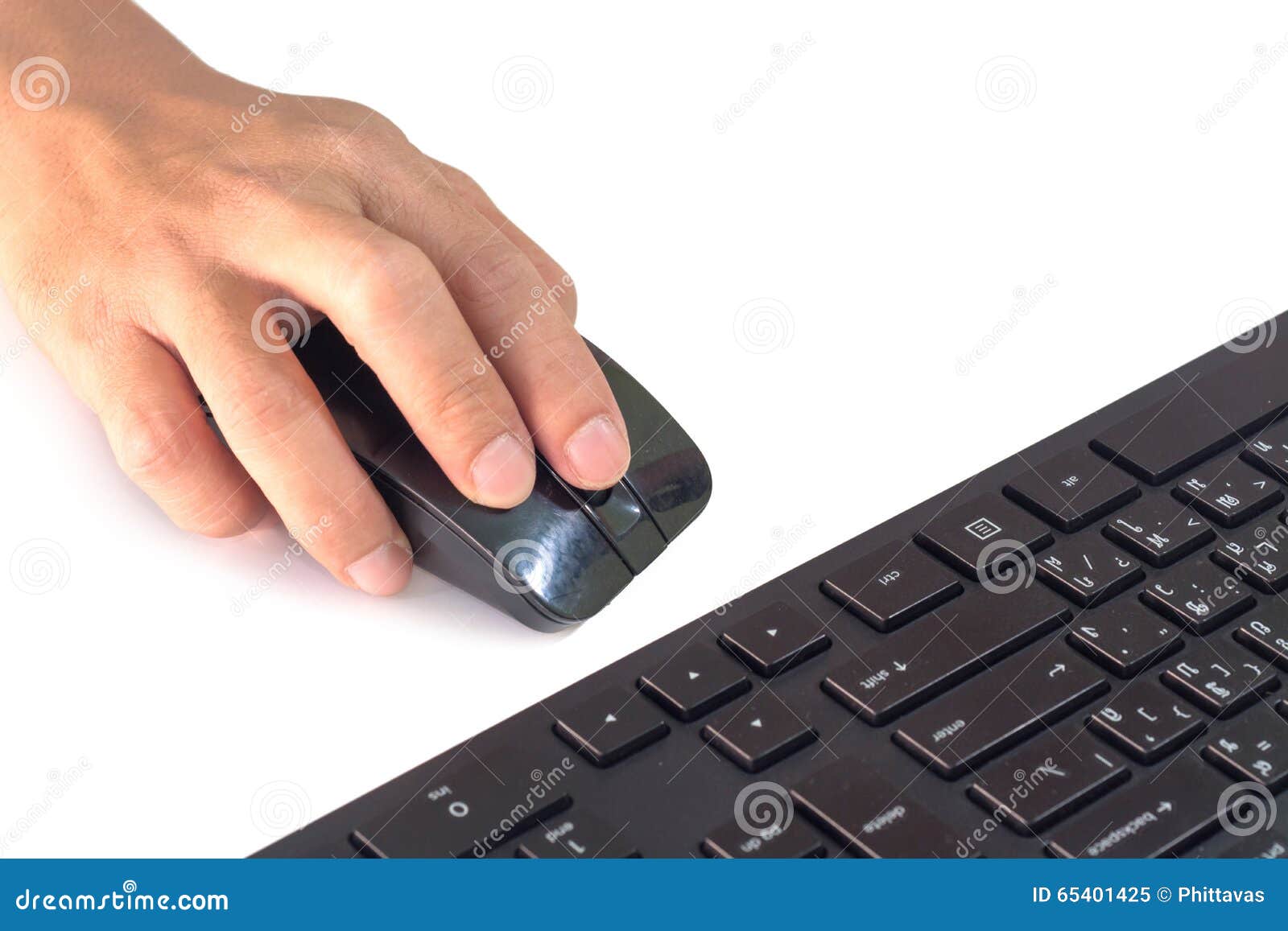 Hands Mouse Working Job Isolate White Stock Photos - Free & Royalty ...