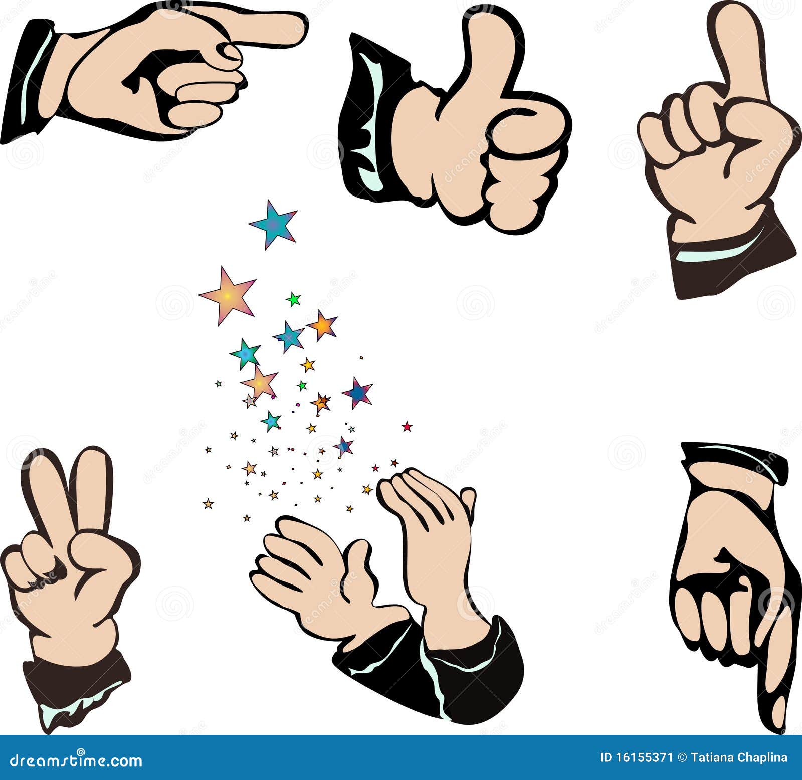 Hands - movements stock illustration. Illustration of hands - 16155371