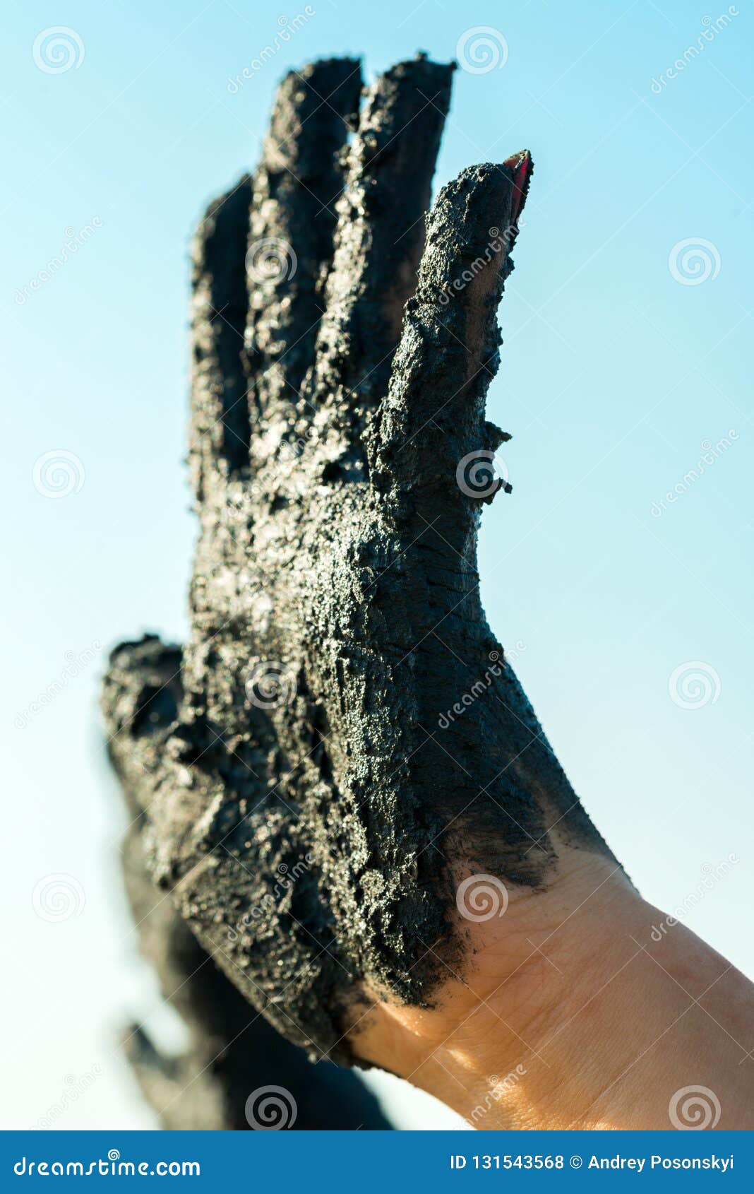 Hands in the mud stock photo. Image of land, girl, dirt - 131543568