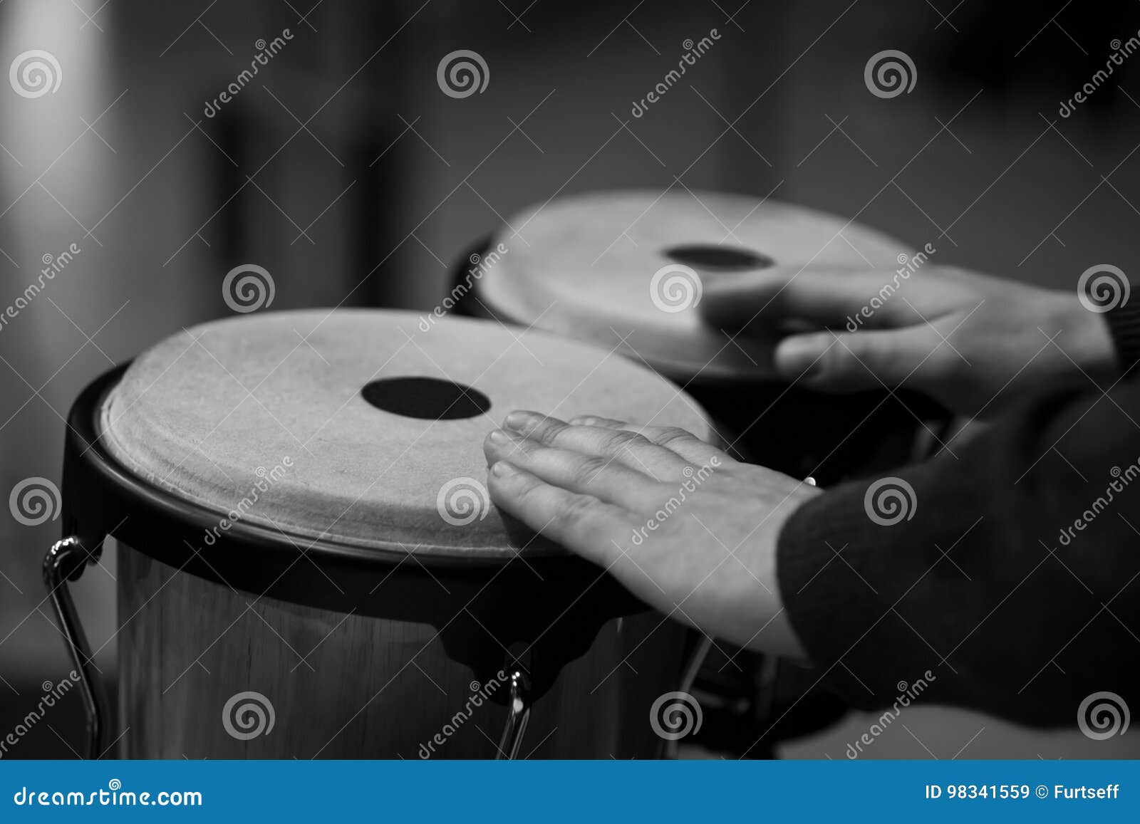 Hands Musician Playing the Bongos Stock Image - Image of ethnic ...