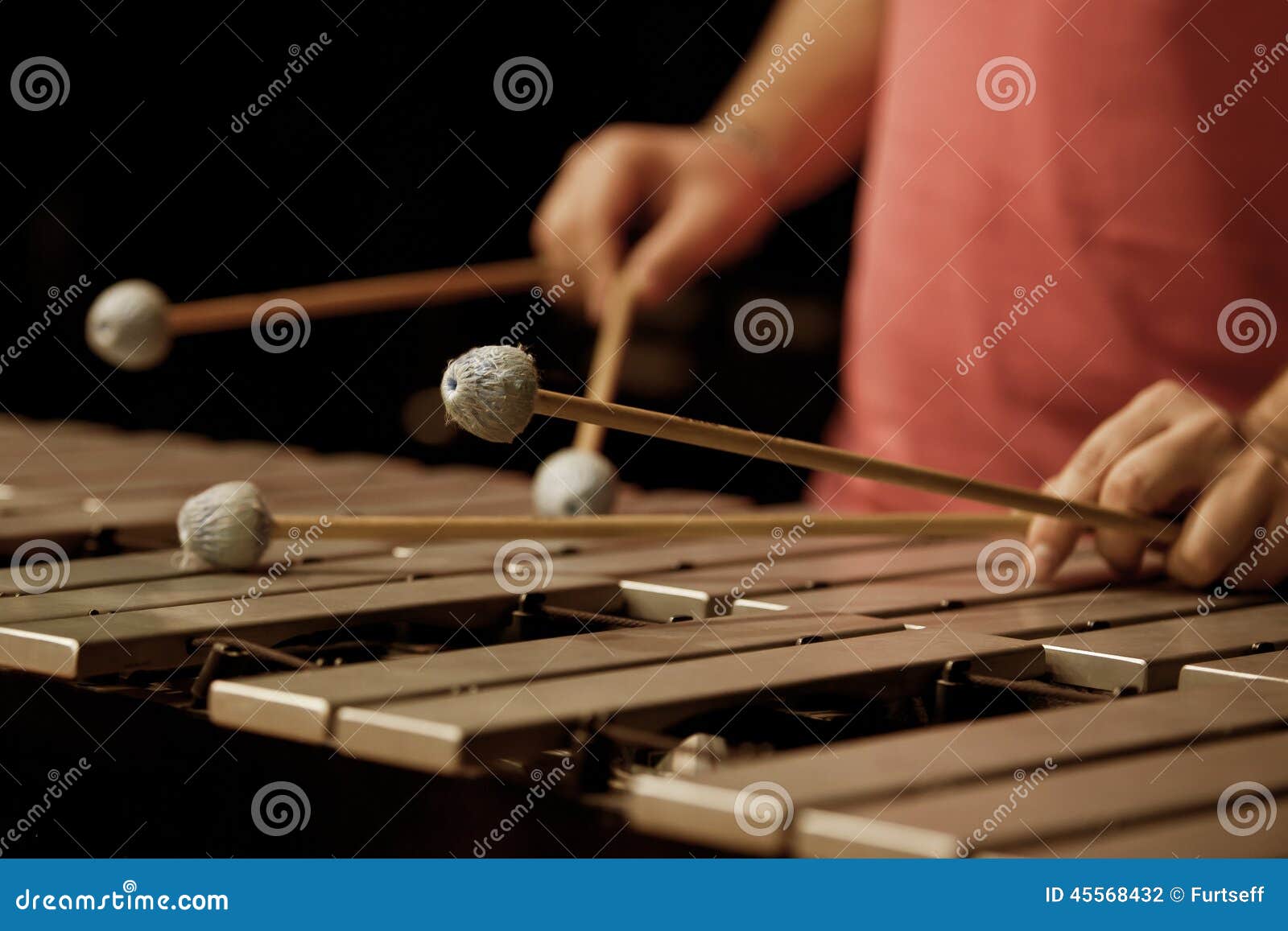 Hands of Musician Playing the Vibraphone Stock Photo - Image of ...