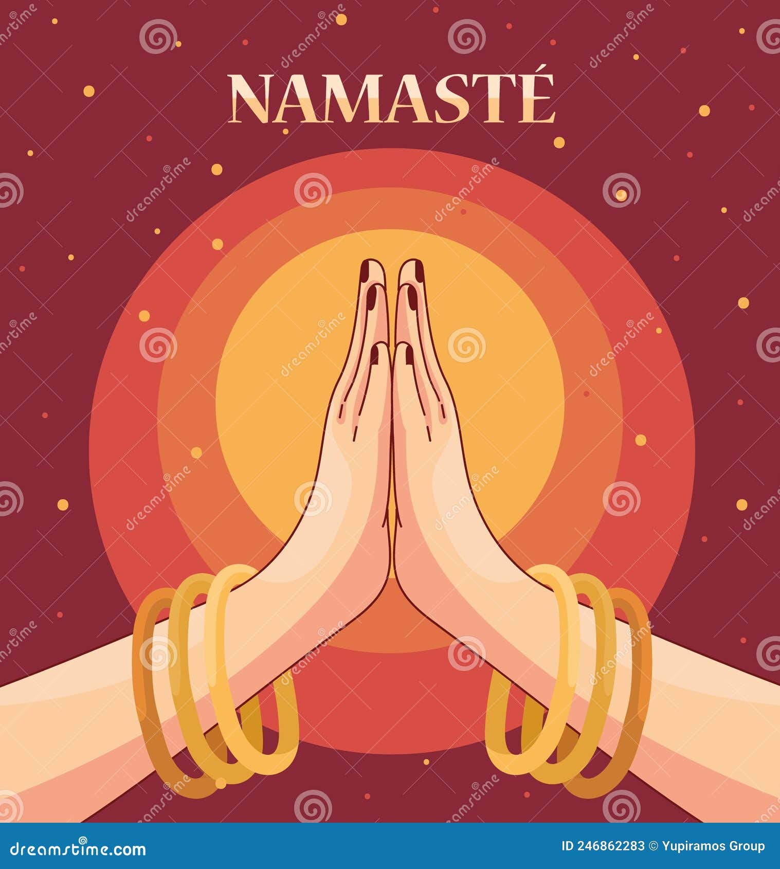 Hands Namaste Sign. Indian Religion Traditional Symbol. Gesture Welcome ...