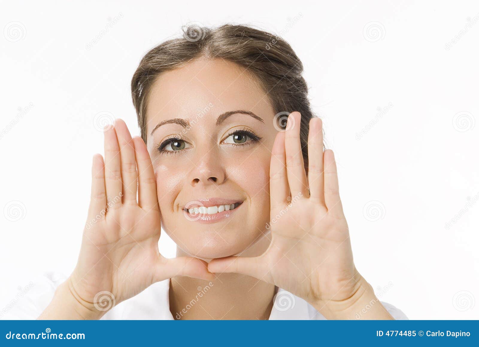 Hands near face stock image. Image of appearance, female - 4774485
