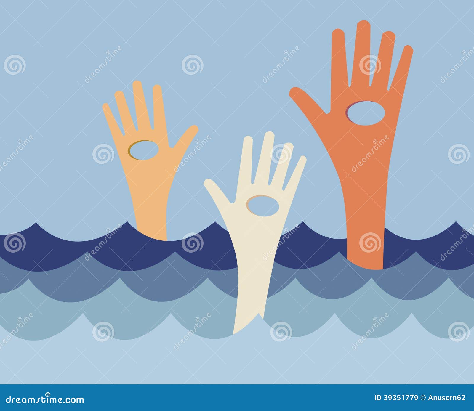 Hands Need for Help To Relief from Debt Stock Vector - Illustration of ...