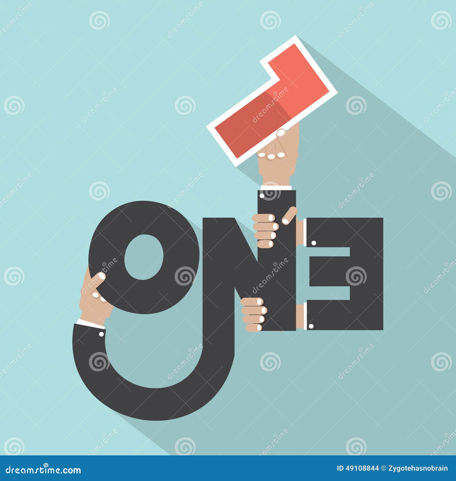 Number Onetypography Stock Illustrations – 1 Number Onetypography Stock ...