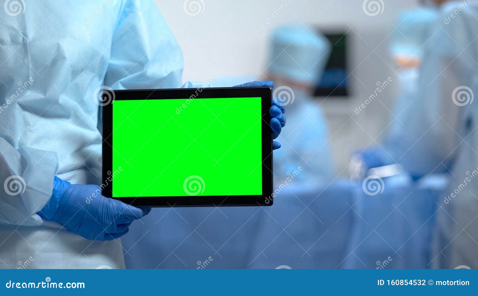 Hands of Nurse Holding Tablet PC with Green Screen during Hospital ... Hands of Nurse Holding Tablet PC with Green Screen during Hospital ...