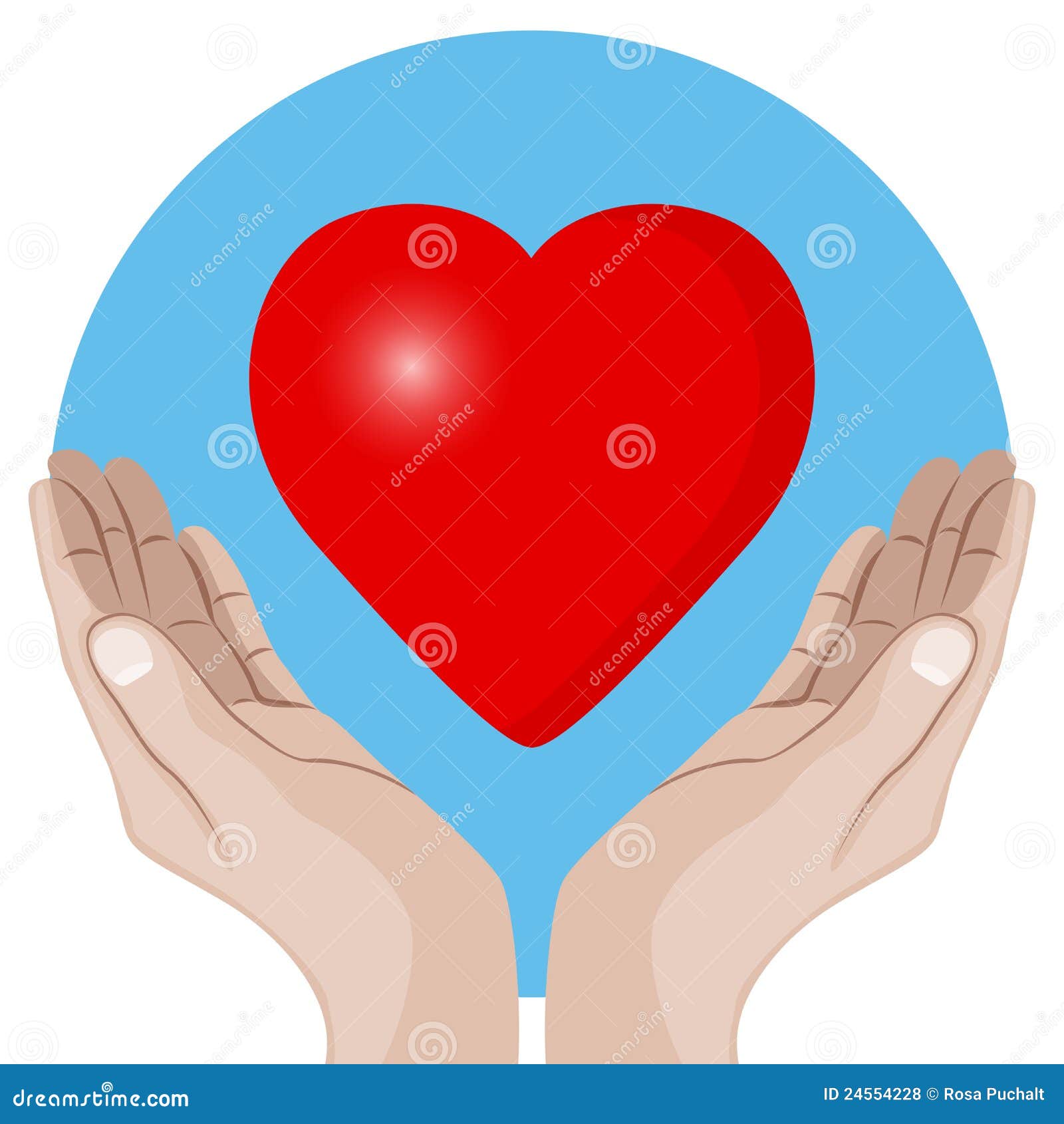 Hands offering a heart stock vector. Illustration of hope - 24554228