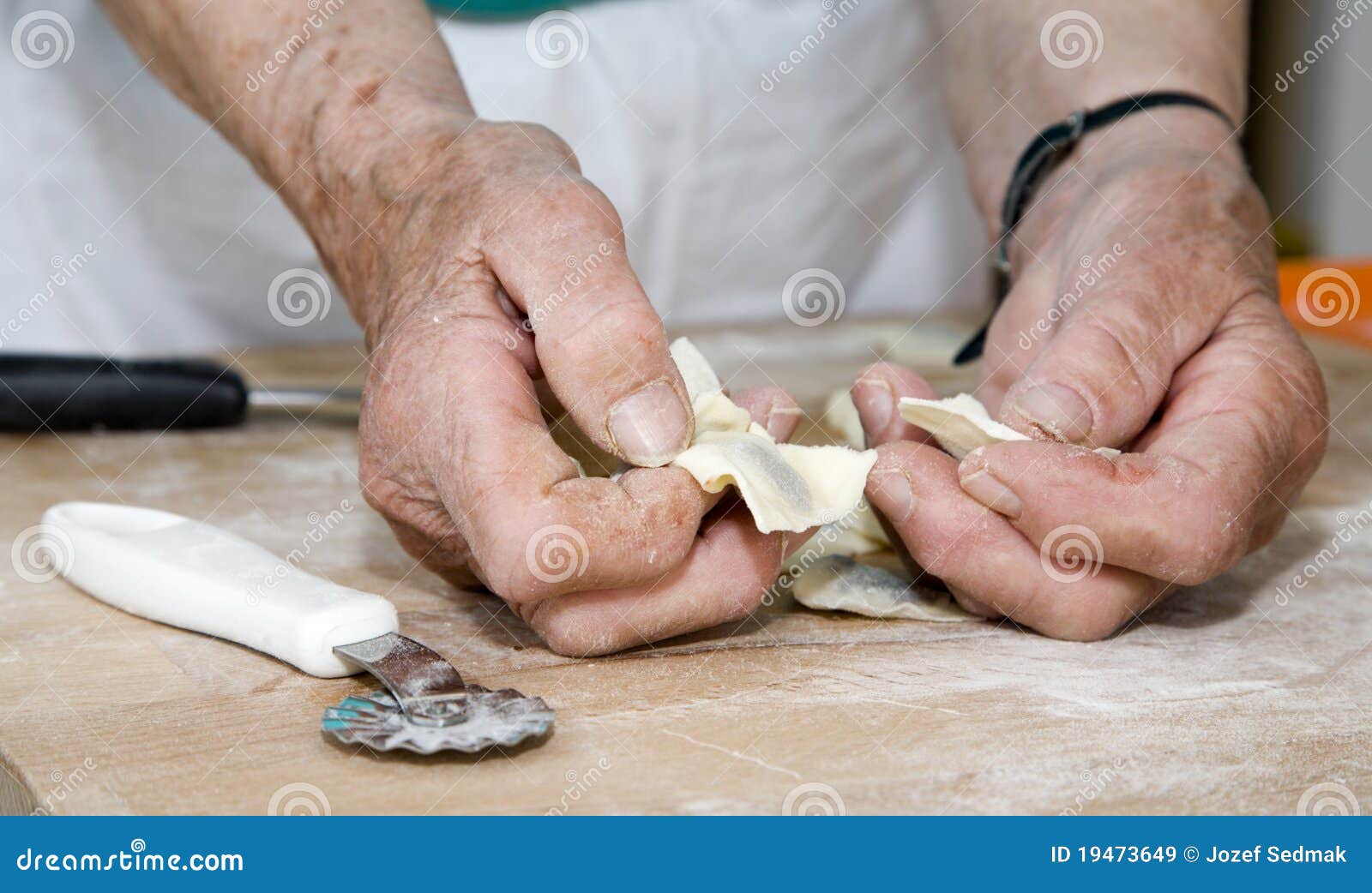 Hands of Old Woman at Cooking Stock Image - Image of grandmother ...