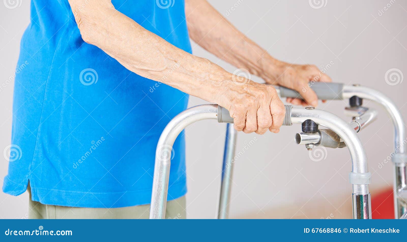 Hands of Old Woman an a Walker Stock Photo - Image of people, nursing ...