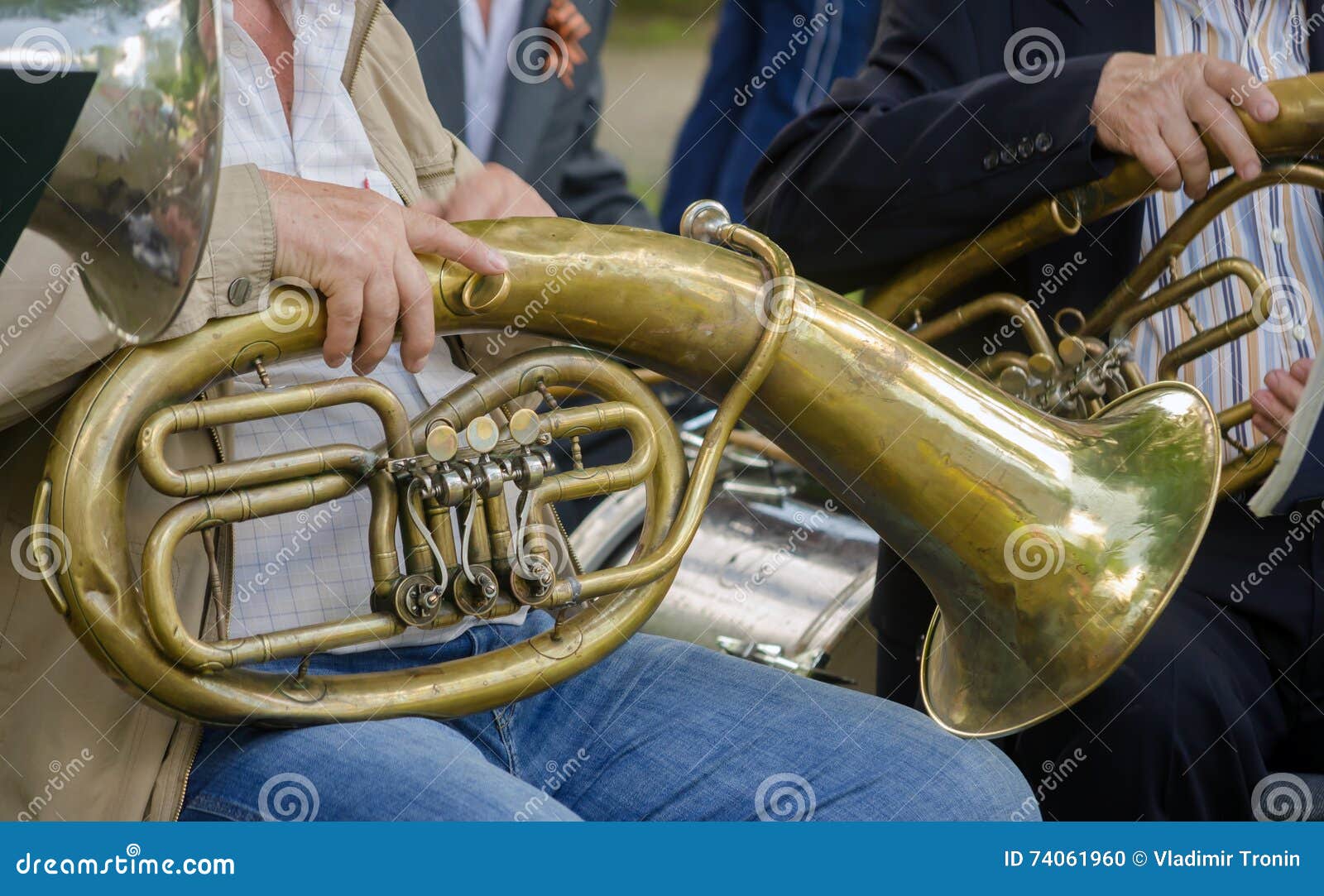 Hands of Older Musicians and Old Musical Instruments Stock Photo ...