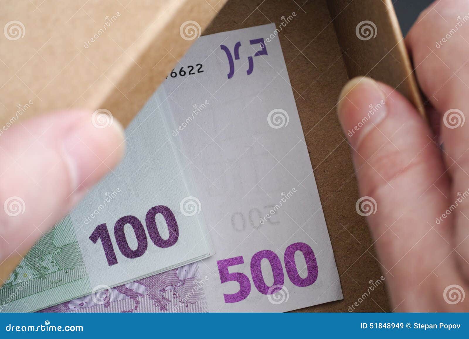 Hands Open Box with Euro Banknotes in it Stock Image - Image of hand ...