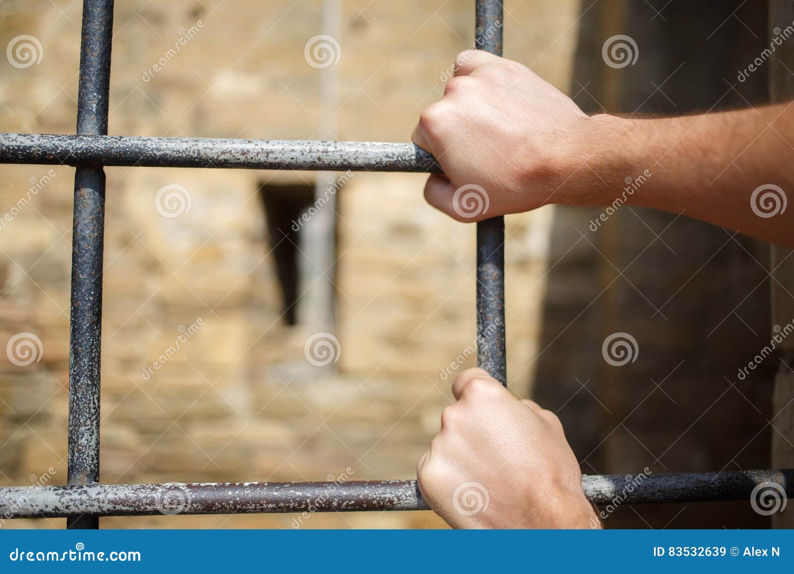 Hands Open Gate of Building Stock Image - Image of decoration ...