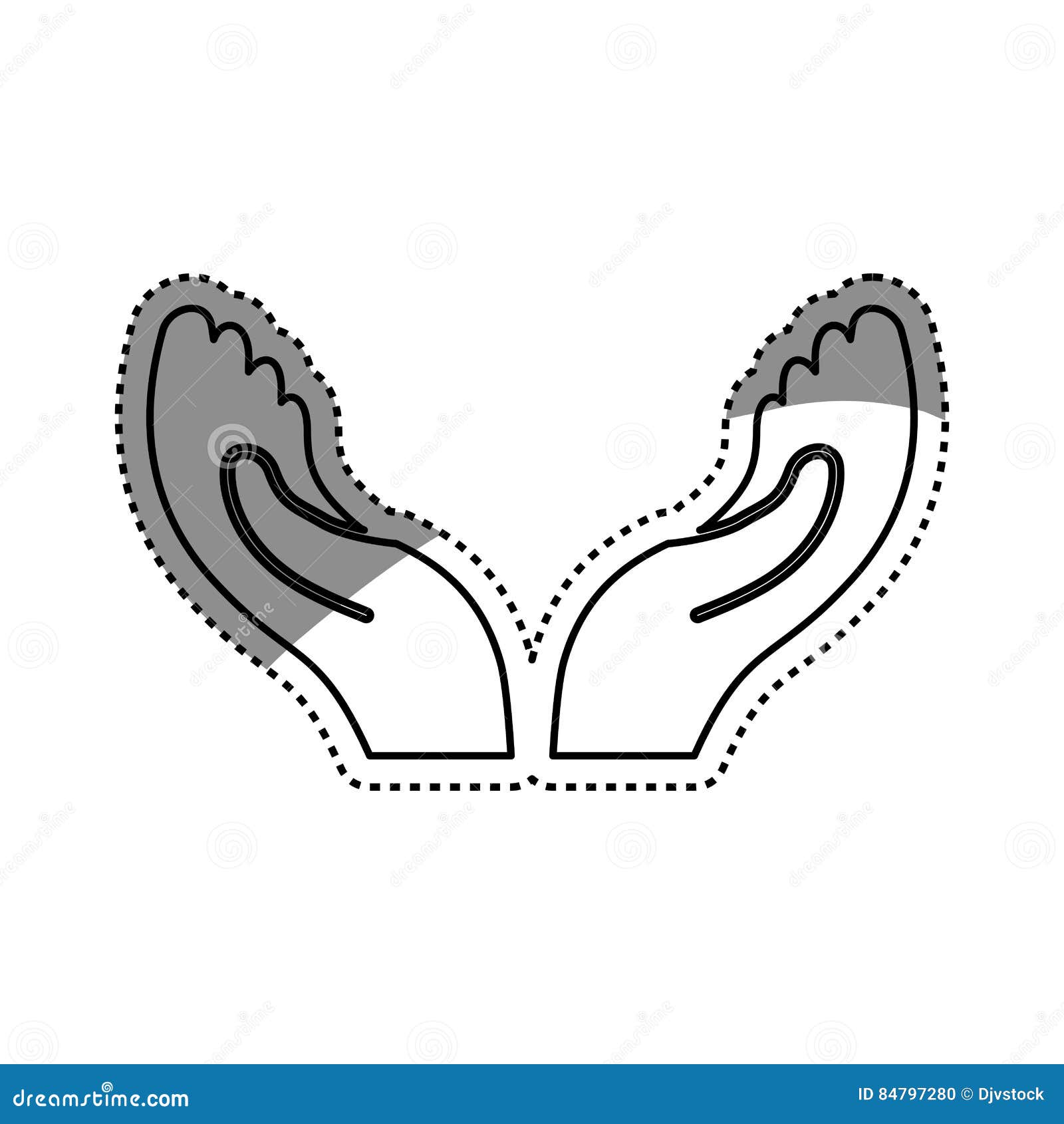 Hands open symbol stock illustration. Illustration of palm - 84797280