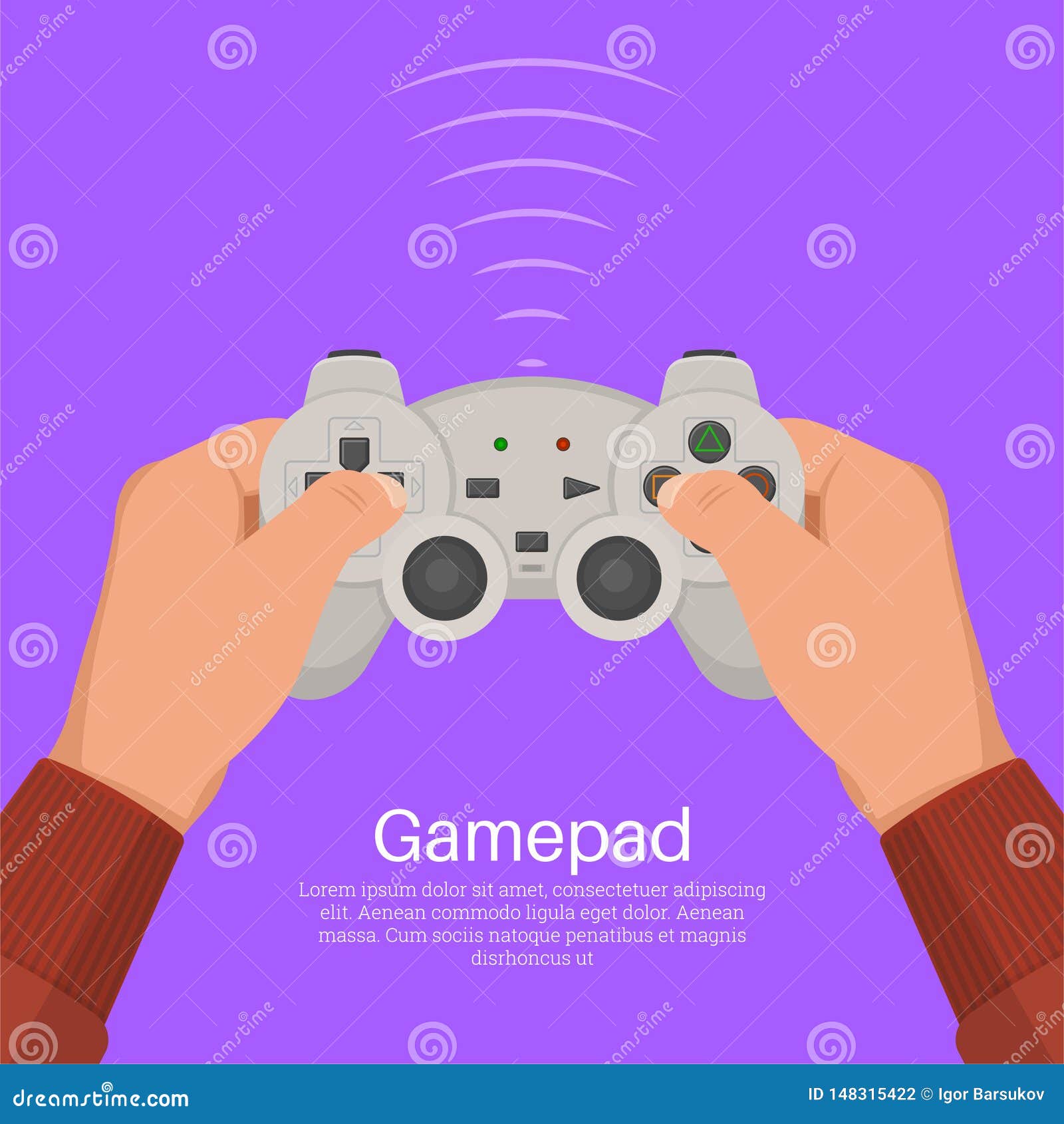 Hands Operate the Game Panel Stock Vector - Illustration of game, hand ...