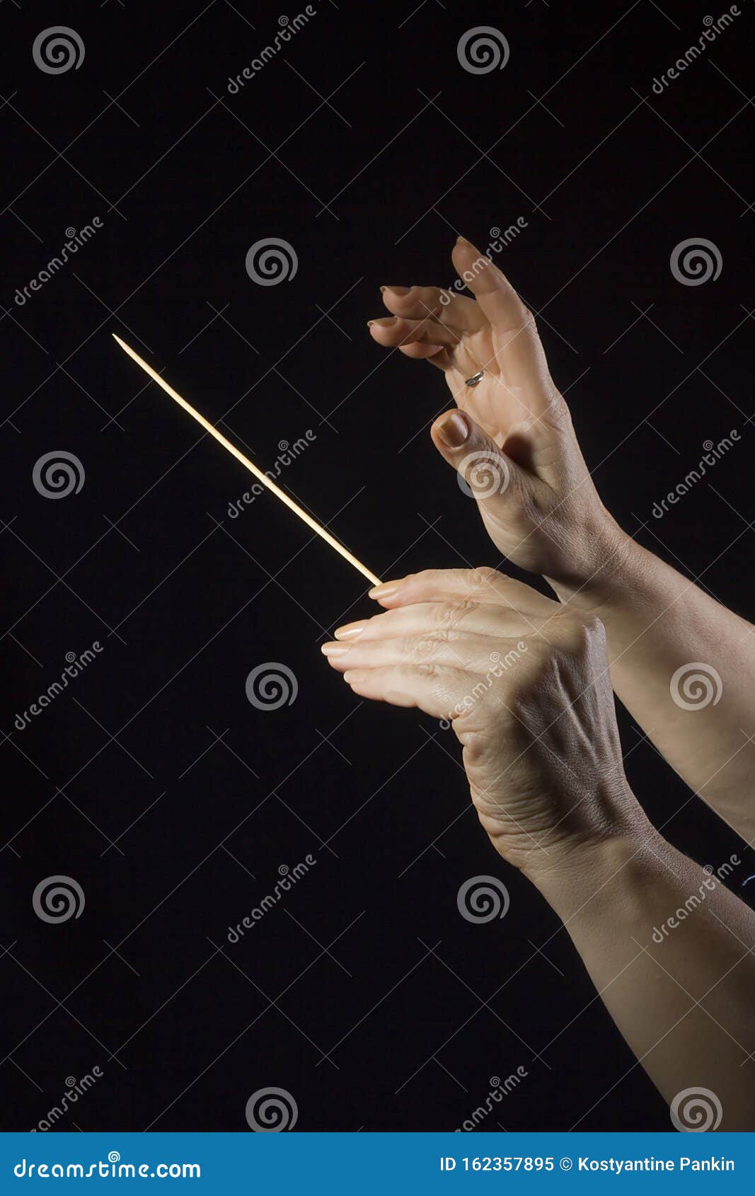 Hands of an Orchestra Conductor Stock Image - Image of stick ...