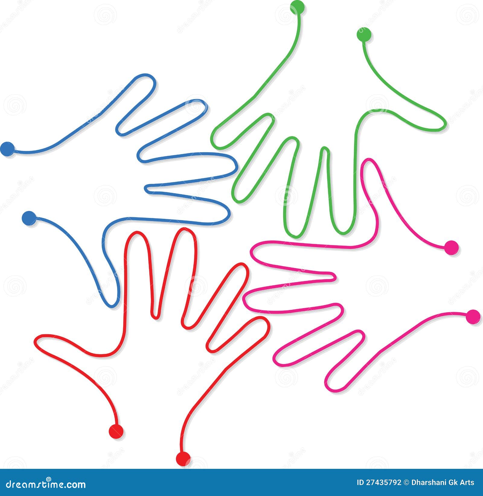 Hands outline stock vector. Illustration of finger, give - 27435792