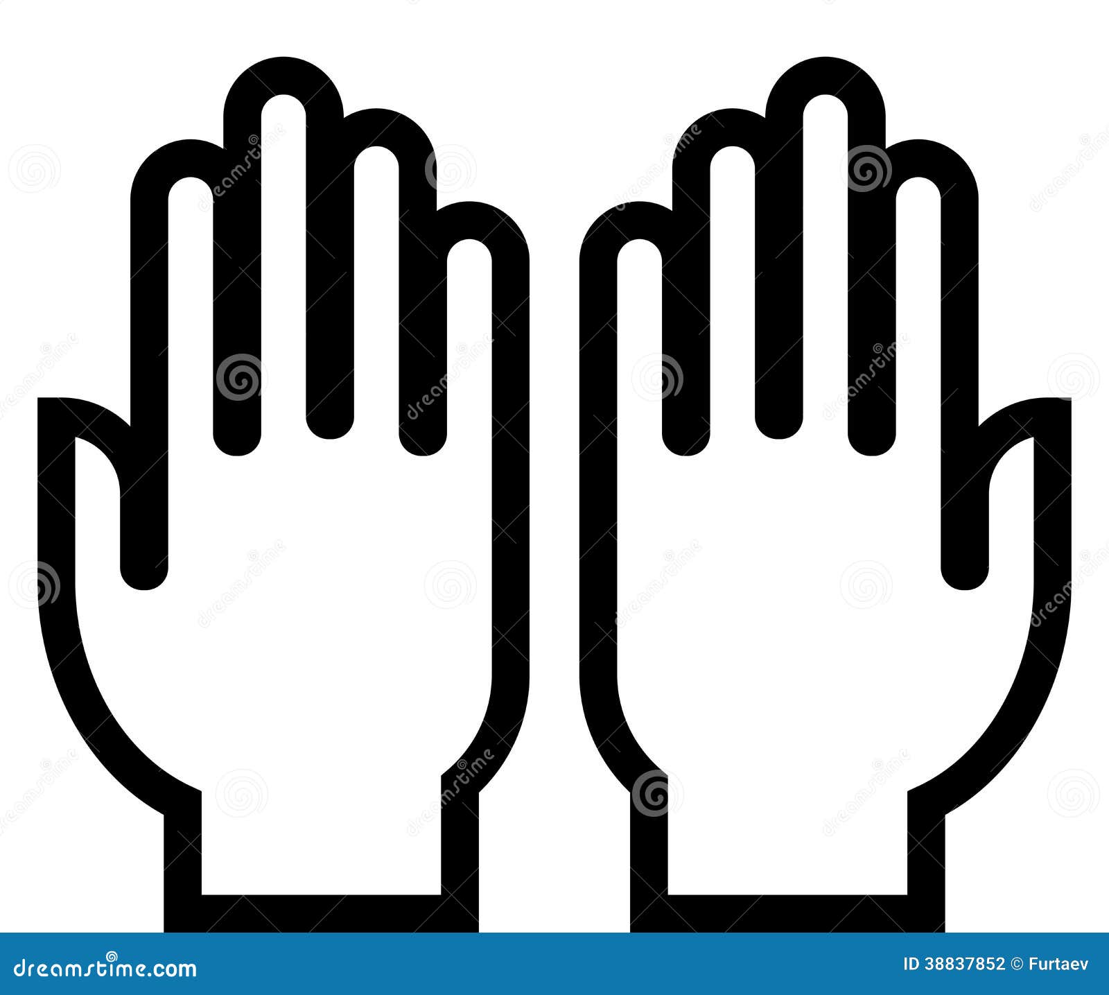 Hands Outline Icon Stock Vector - Image: 38837852