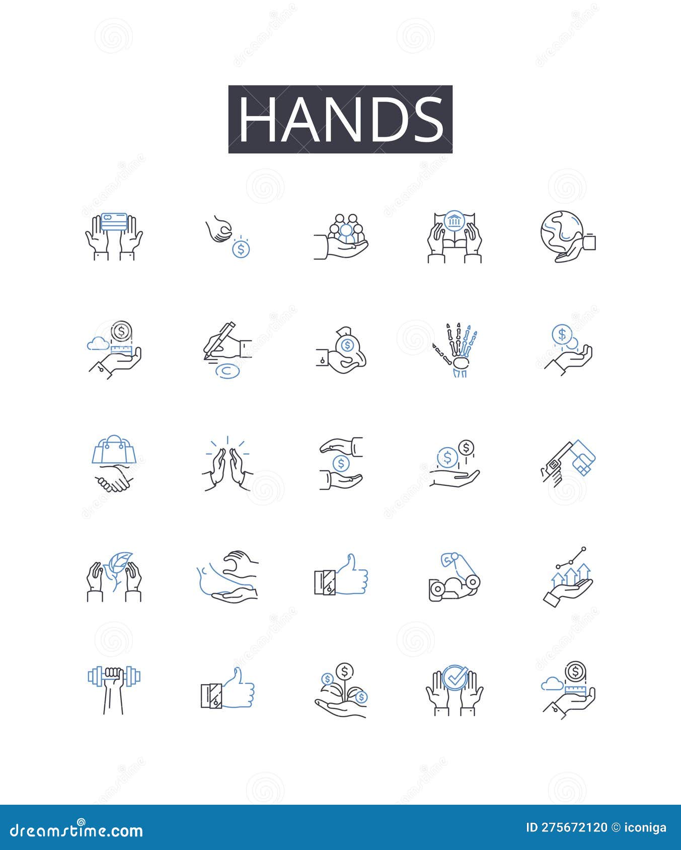 Hands Line Icons Collection. Innovative, Reliable, Progressive, Cutting ... Hands Line Icons Collection. Innovative, Reliable, Progressive, Cutting ...