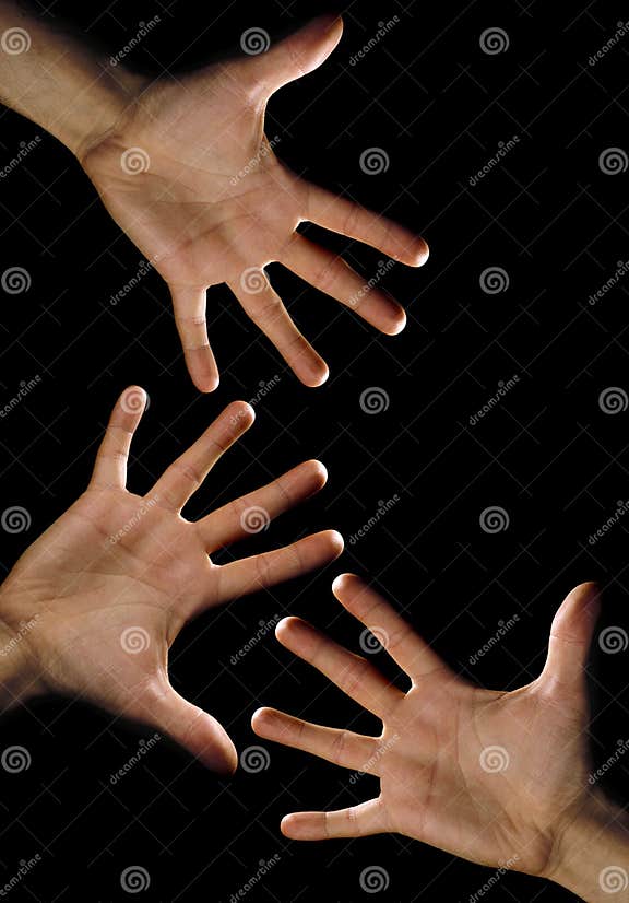Hands over black stock photo. Image of nail, thumb, fear - 461256