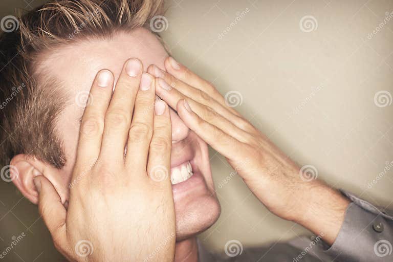 Hands over eyes stock image. Image of education, executive - 894709