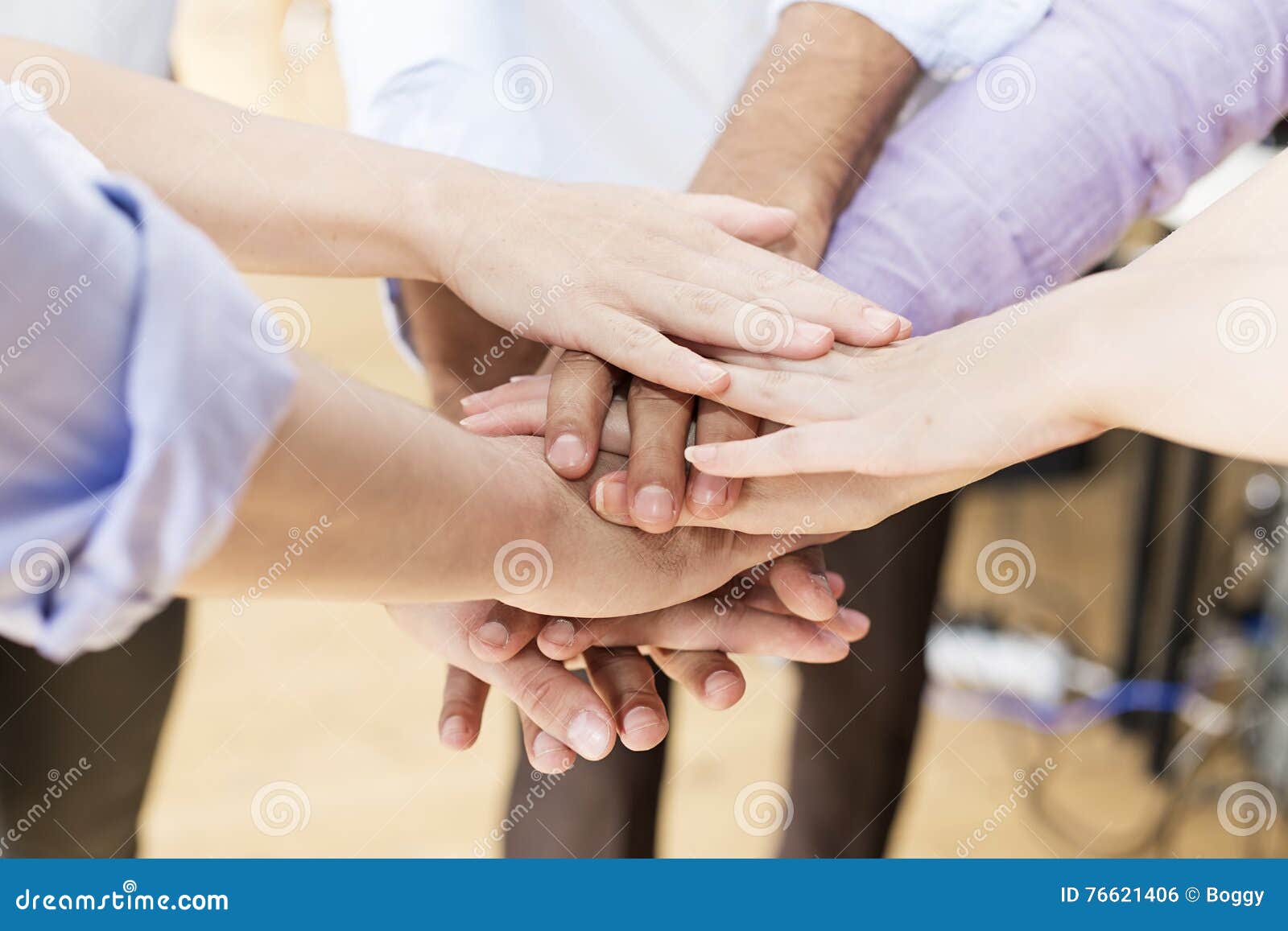 Hands over hands stock photo. Image of stack, closeup - 76621406