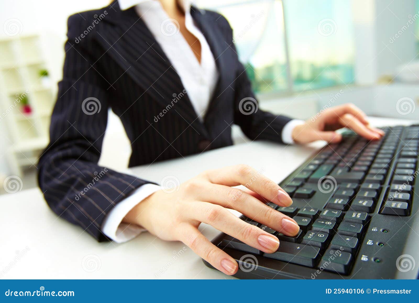 Hands over keyboard stock photo. Image of feminine, corporate - 25940106