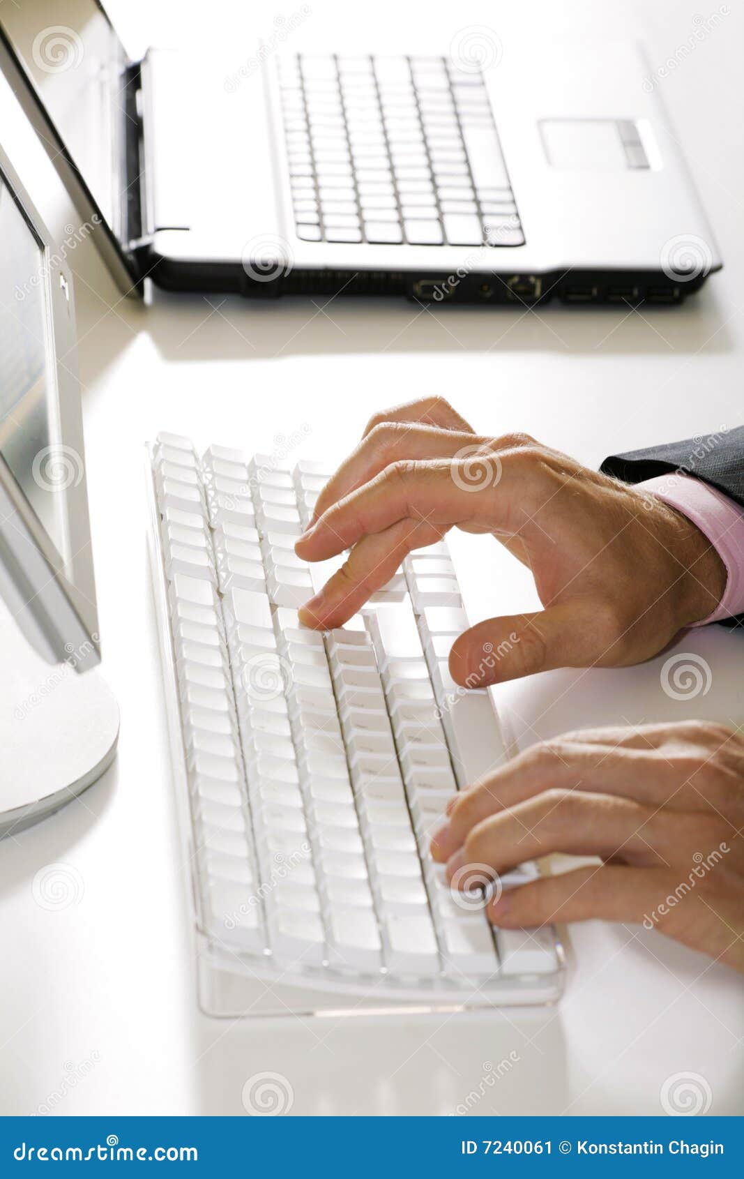 Hands over keyboard stock image. Image of keyboard, finger - 7240061