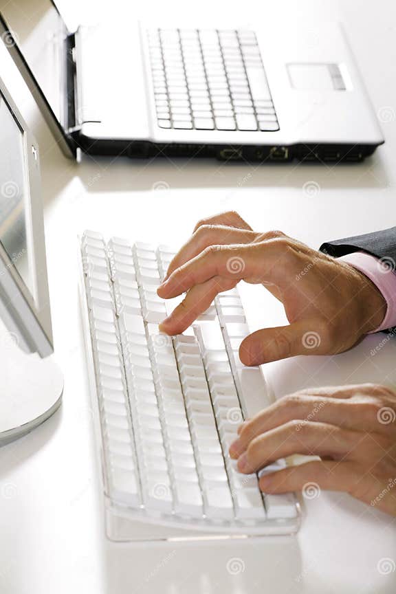 Hands over keyboard stock image. Image of keyboard, finger - 7240061