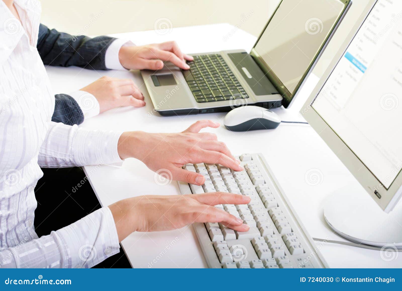 Hands over keyboards stock photo. Image of number, keyboard - 7240030