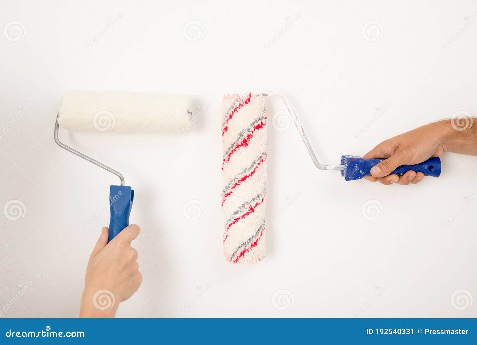 Different Directions of Painting Wall Stock Image - Image of holding ...