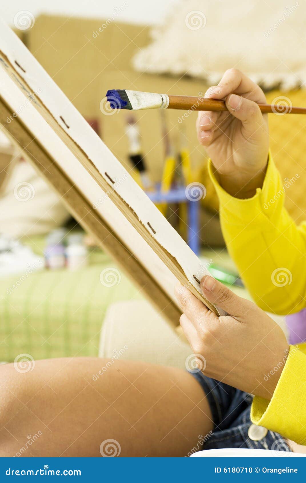 Hands Painting - Vertical stock photo. Image of white - 6180710