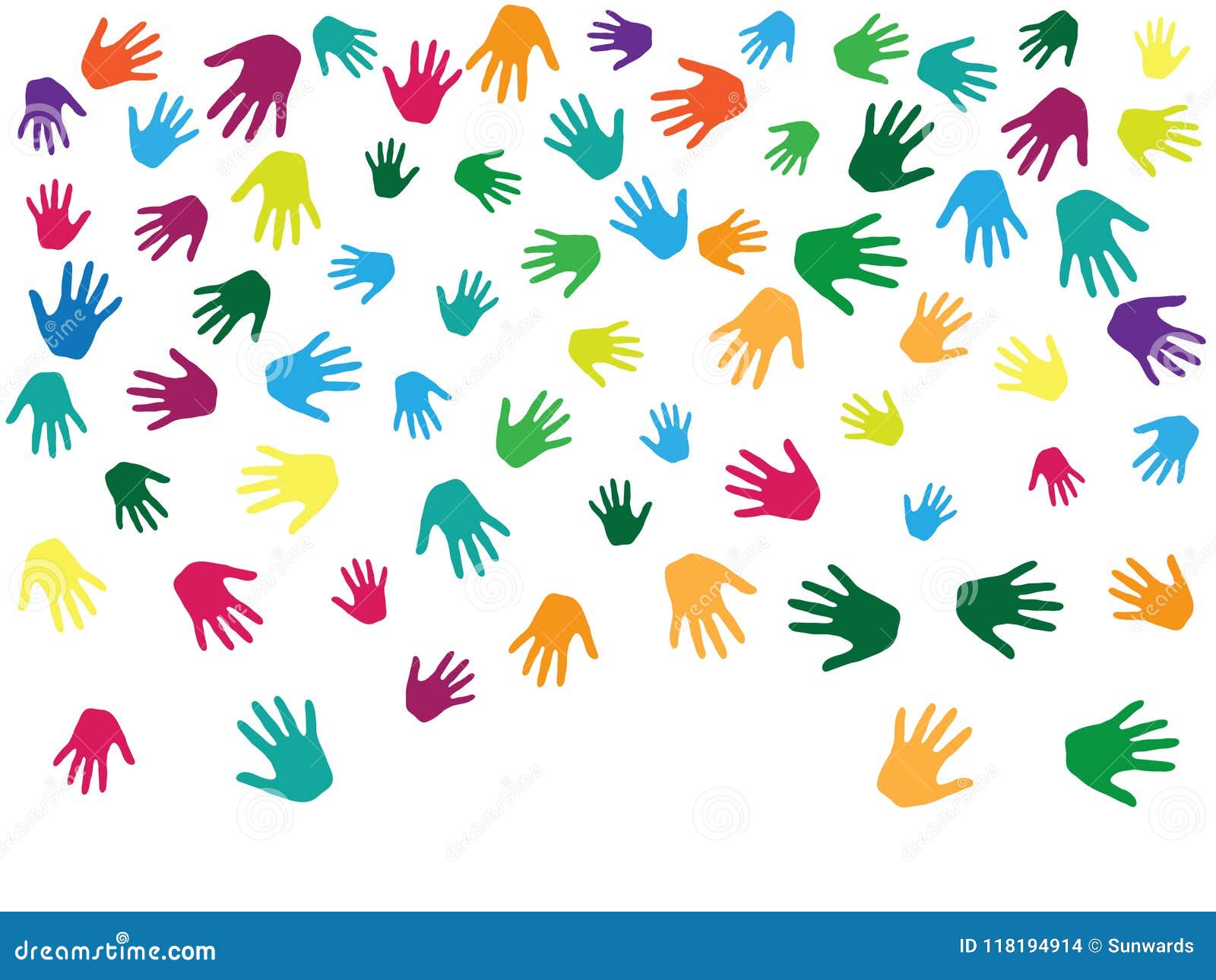 Hands, Palms Isolated on White Vector Background Graphic Design. Stock ...