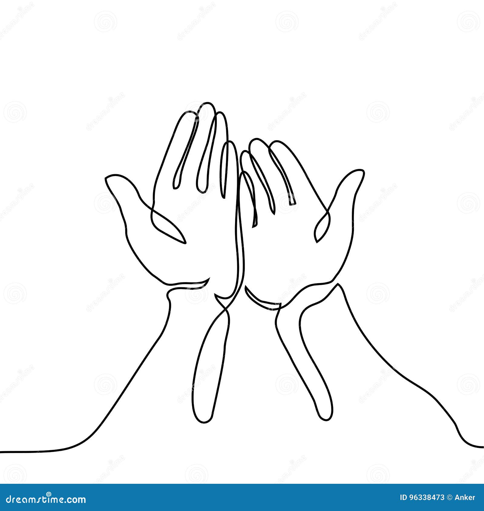 Palms Together, Big Up, Nameless. Hand Gestures Set Collection Icons In ...