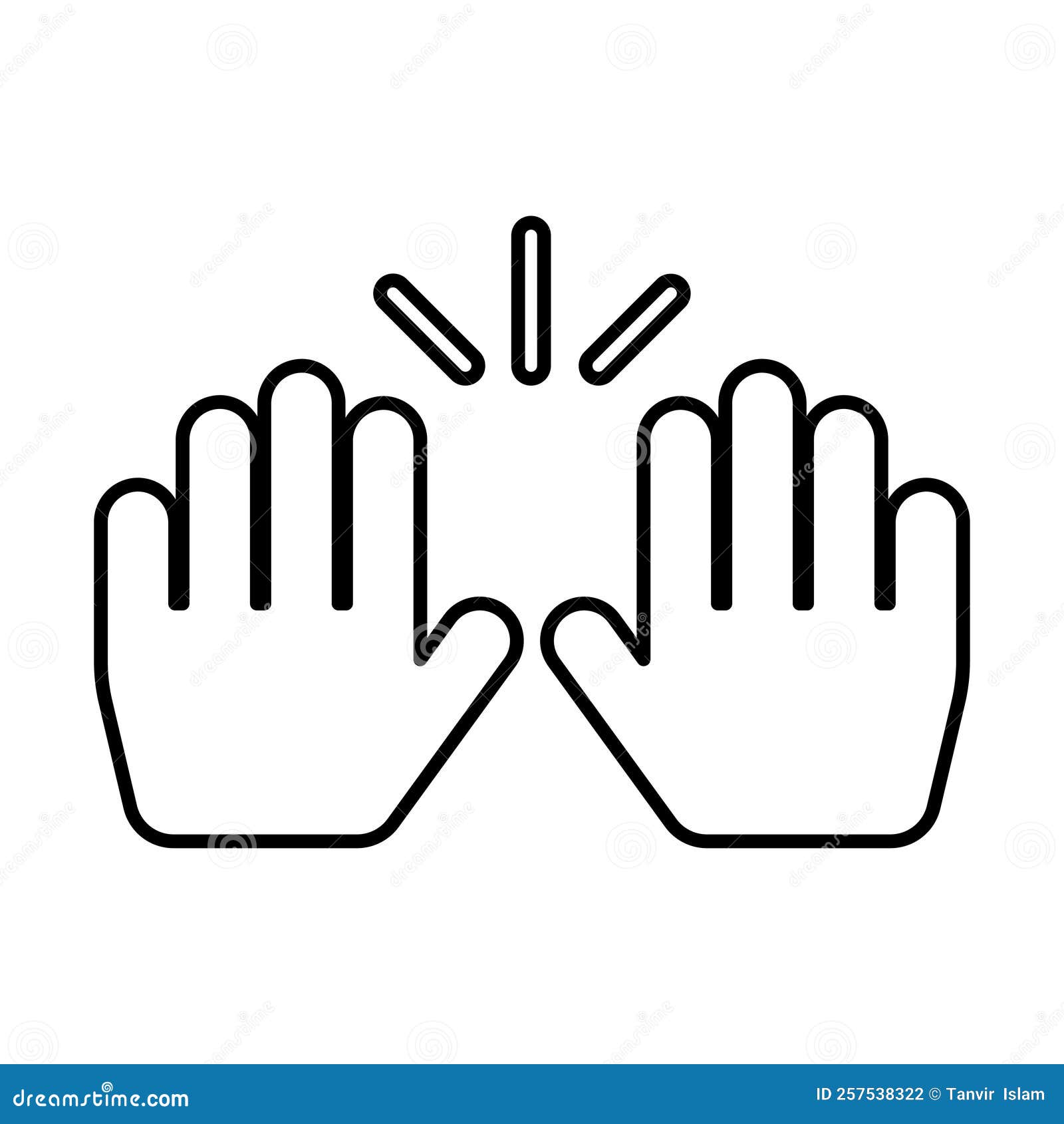 Hands Paper Icon stock vector. Illustration of beautiful - 257538322