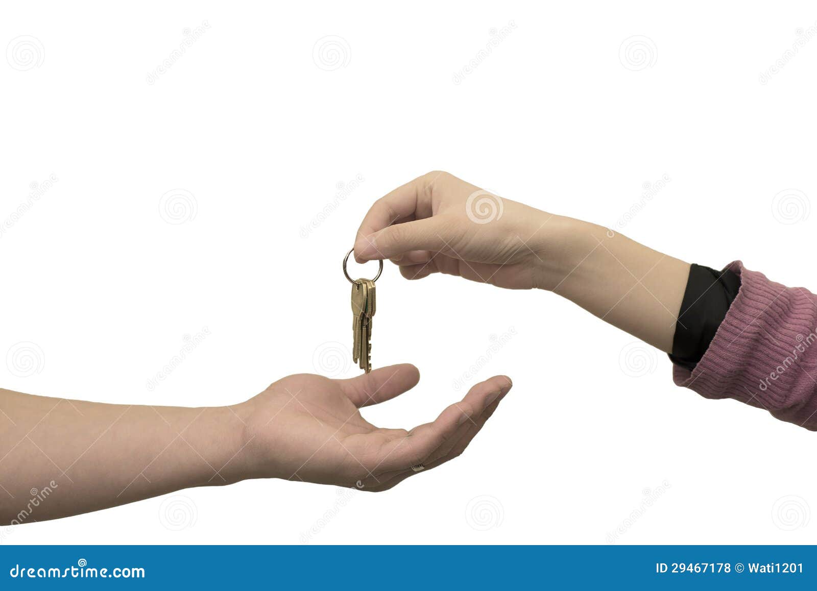 Hands Passing Keys Royalty Free Stock Photos - Image: 29467178
