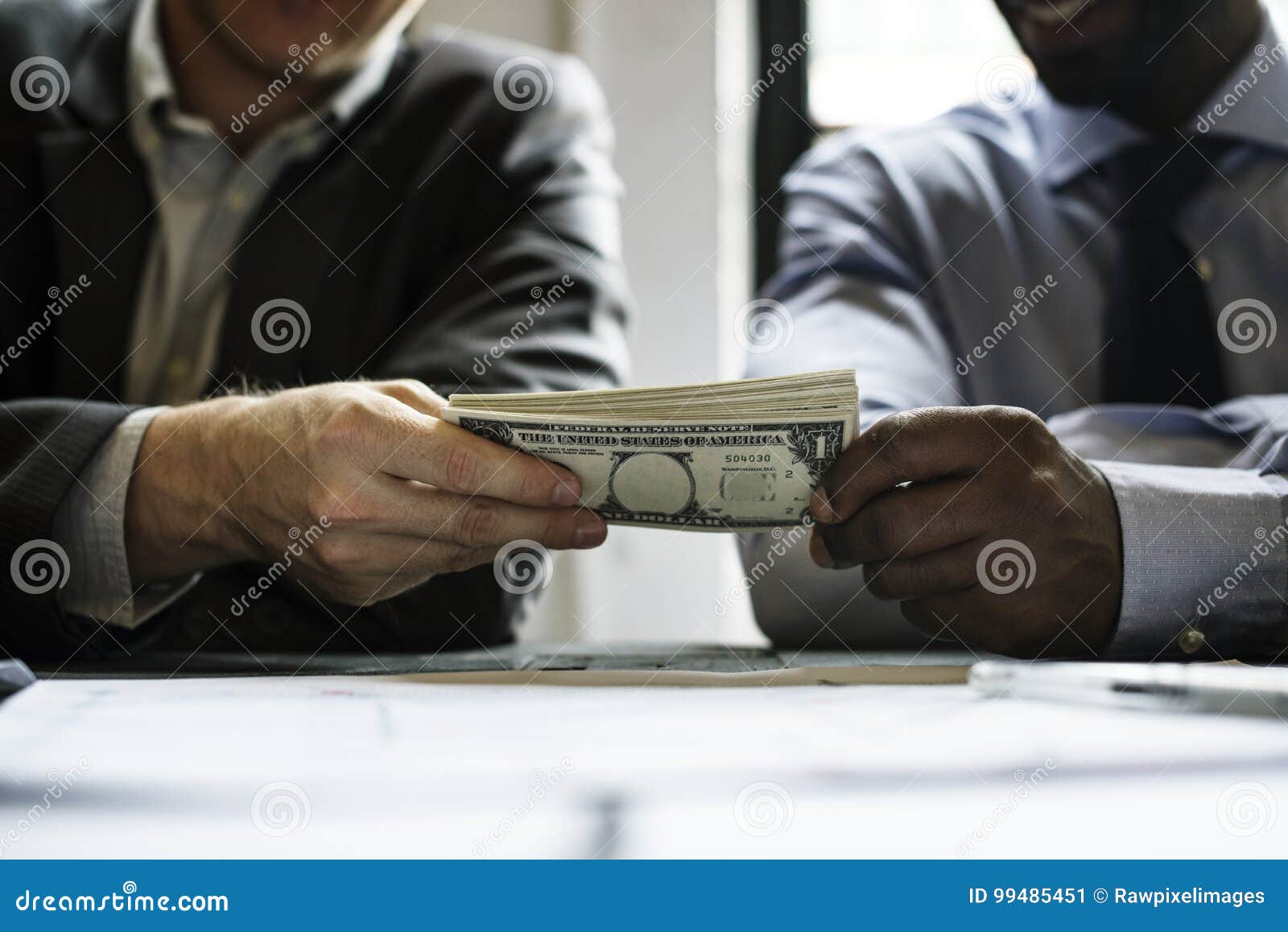 Hands Passing Money Under Table Corruption Bribery Stock Image - Image ...