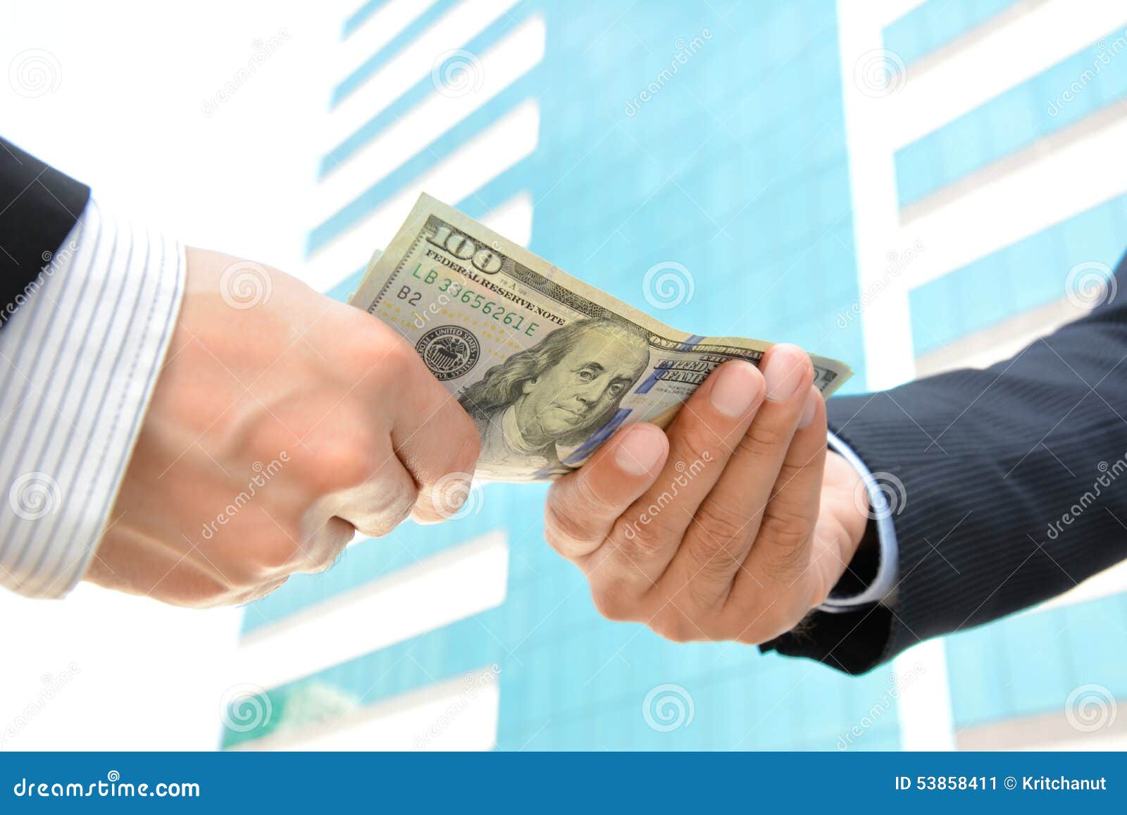 Hands Passing Money, US Dollar (USD) Bills Stock Image - Image of ...