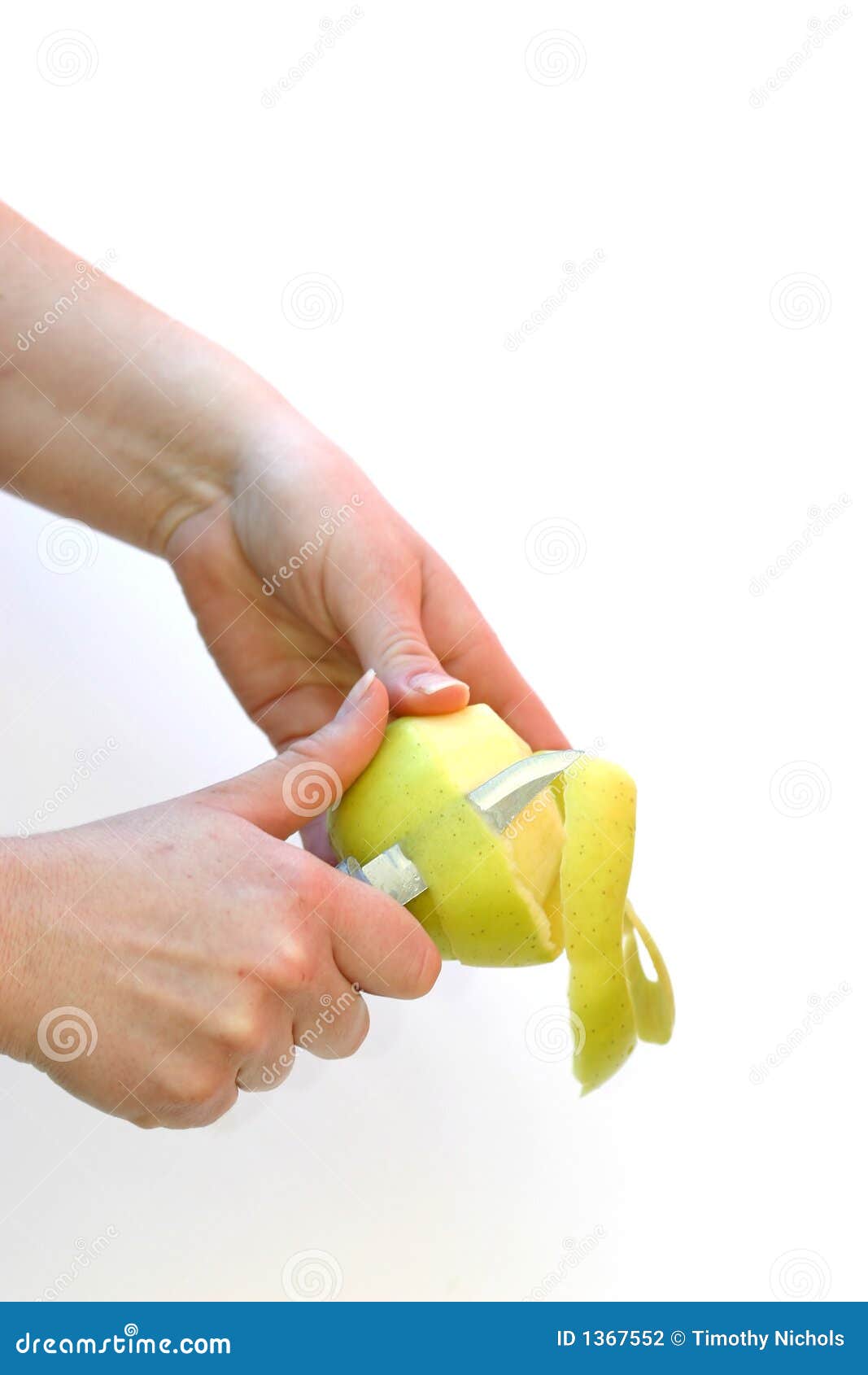 Hands peeling an apple stock photo. Image of core, prepare - 1367552