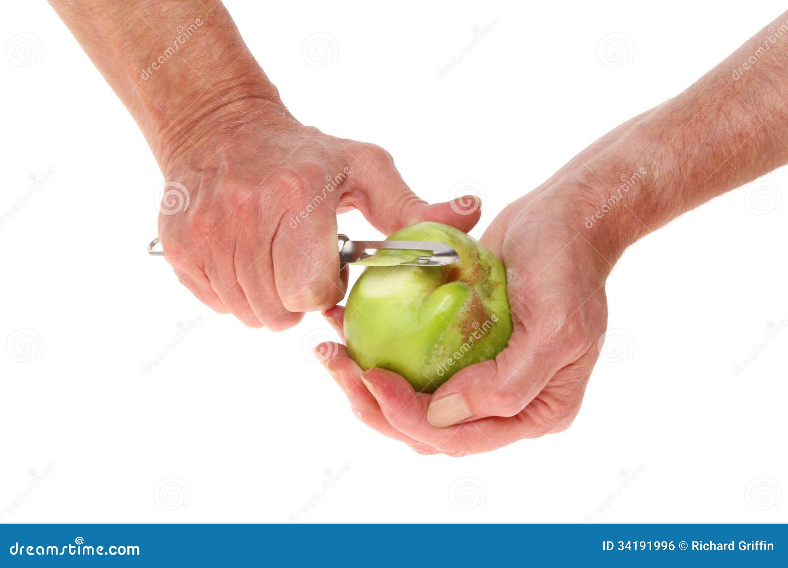 Hands peeling stock photo. Image of cooking, bramley - 34191996